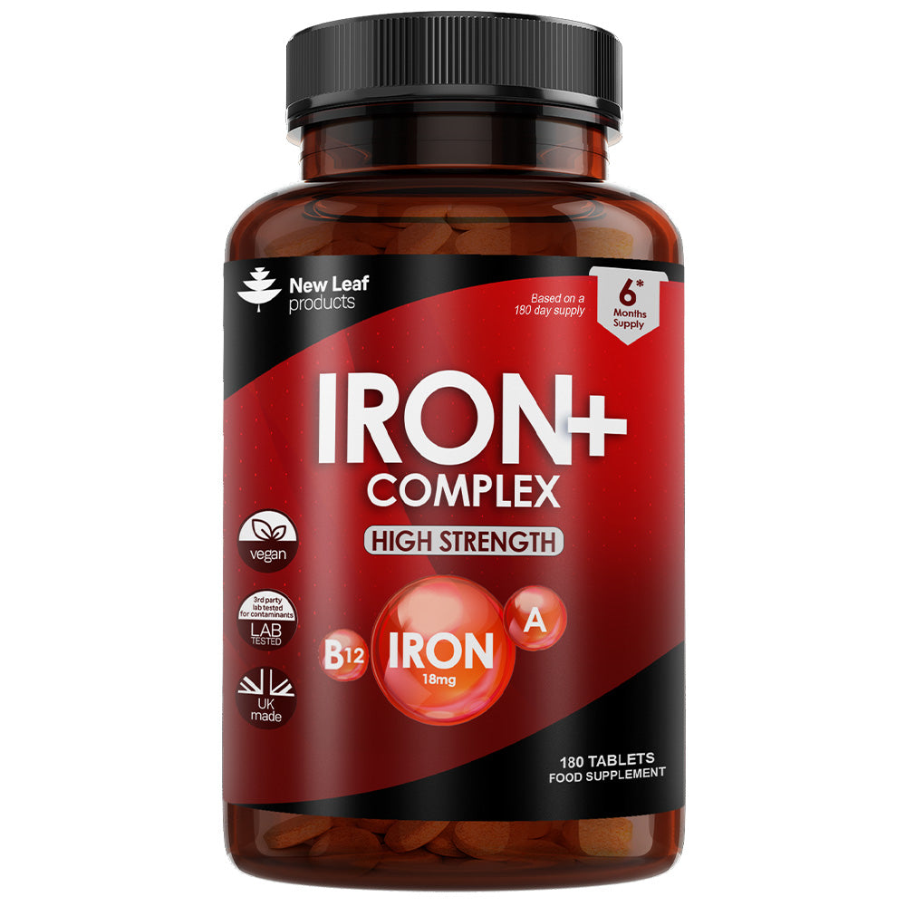 Iron Tablets Complex High Strength Active Iron Supplements + Vitamins ...