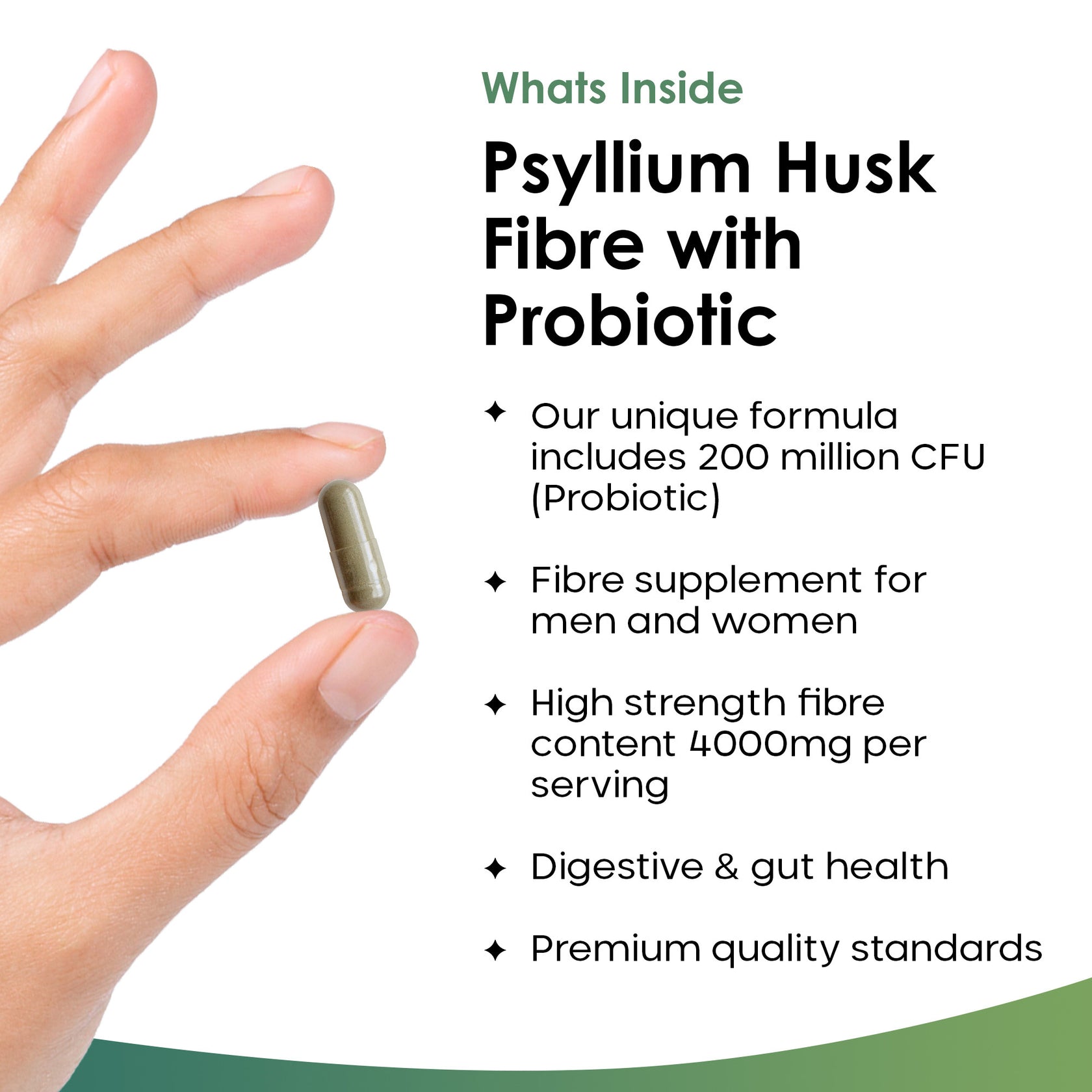 Fibre Supplement 4000mg Psyllium Husk with Probiotic - High Strength ...