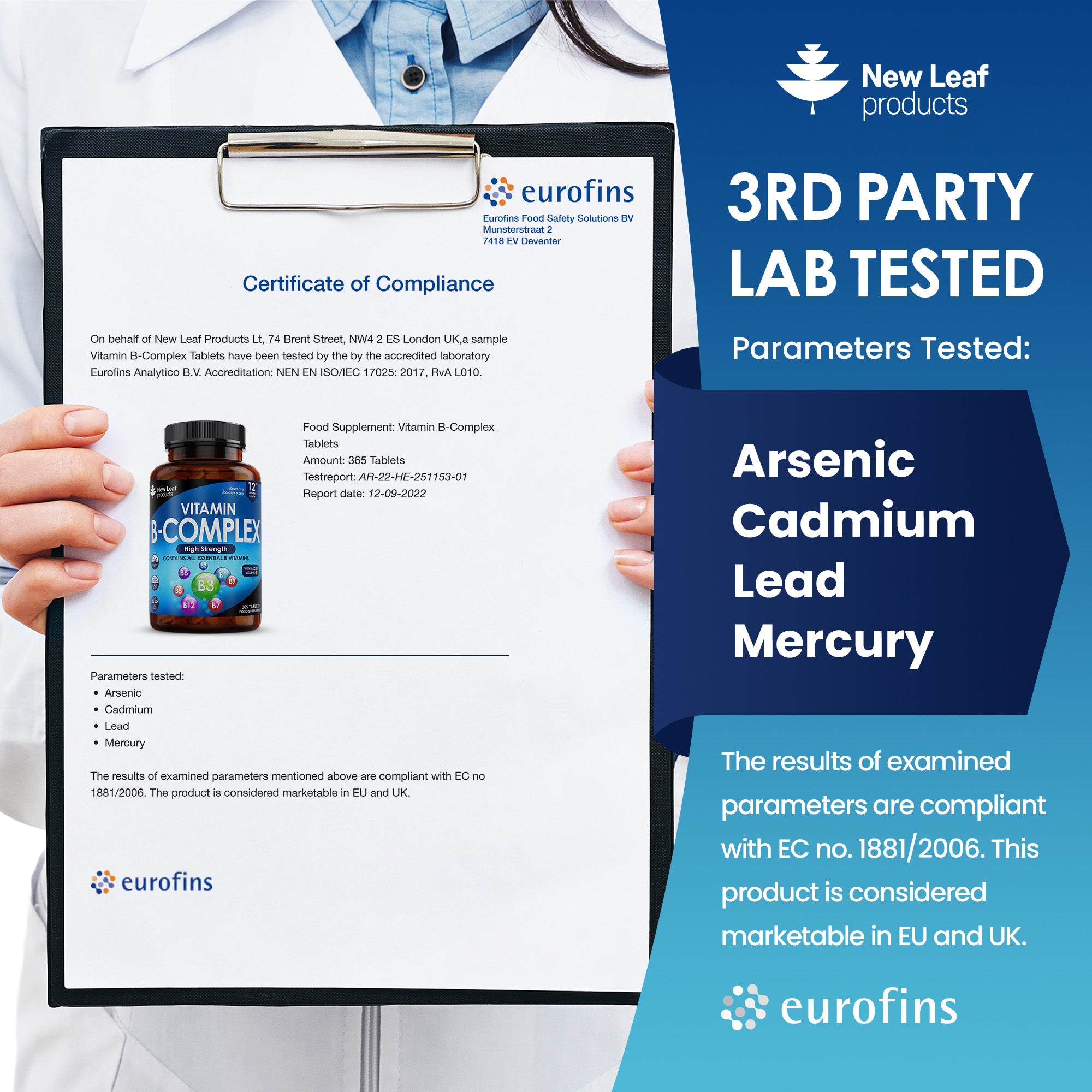 Vitamin B Complex - All B Vitamins (One Year Supply) High Strength Tab ...