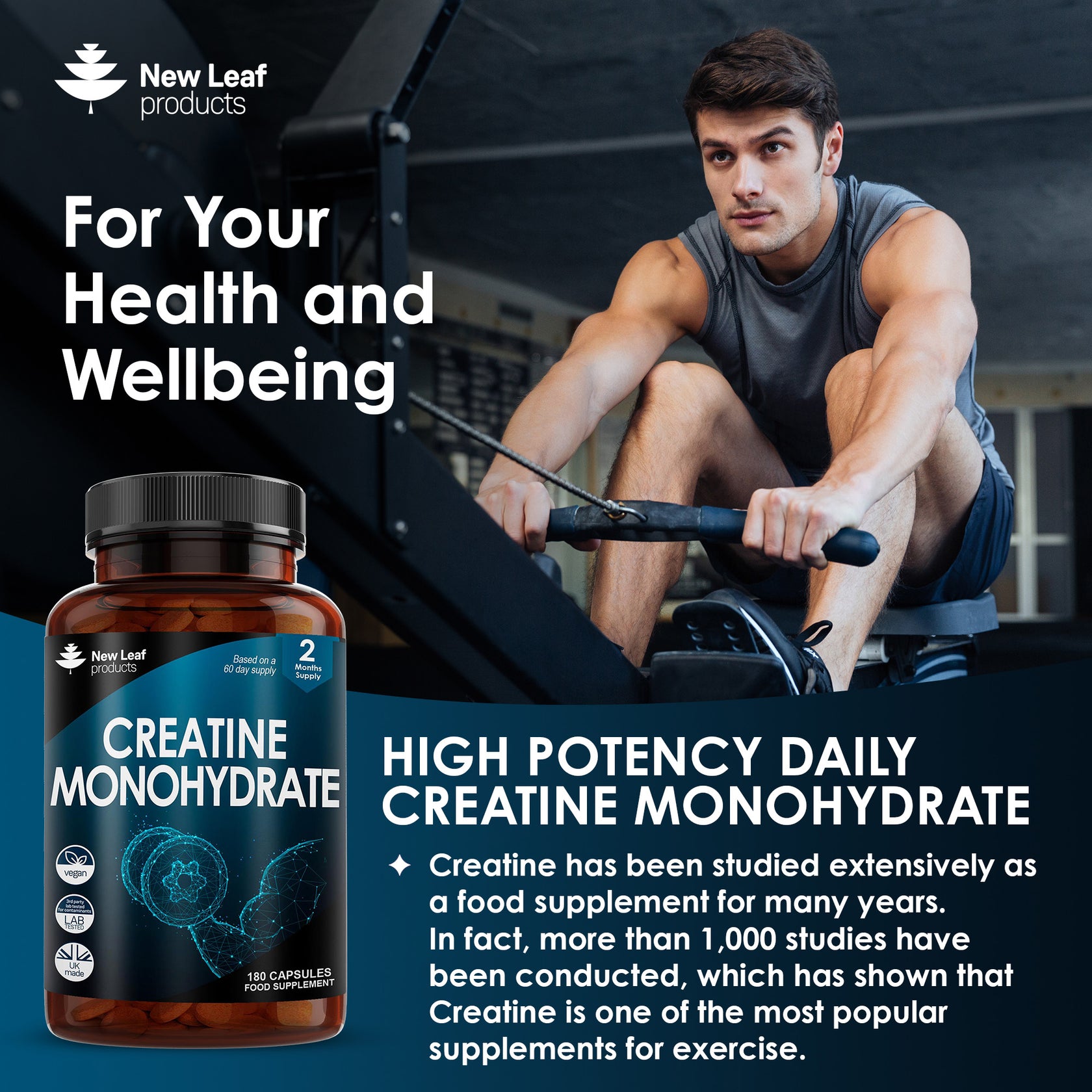 Creatine Monohydrate Tablets 3000mg - 180 Creatine Tablets - Gym / Wor ...