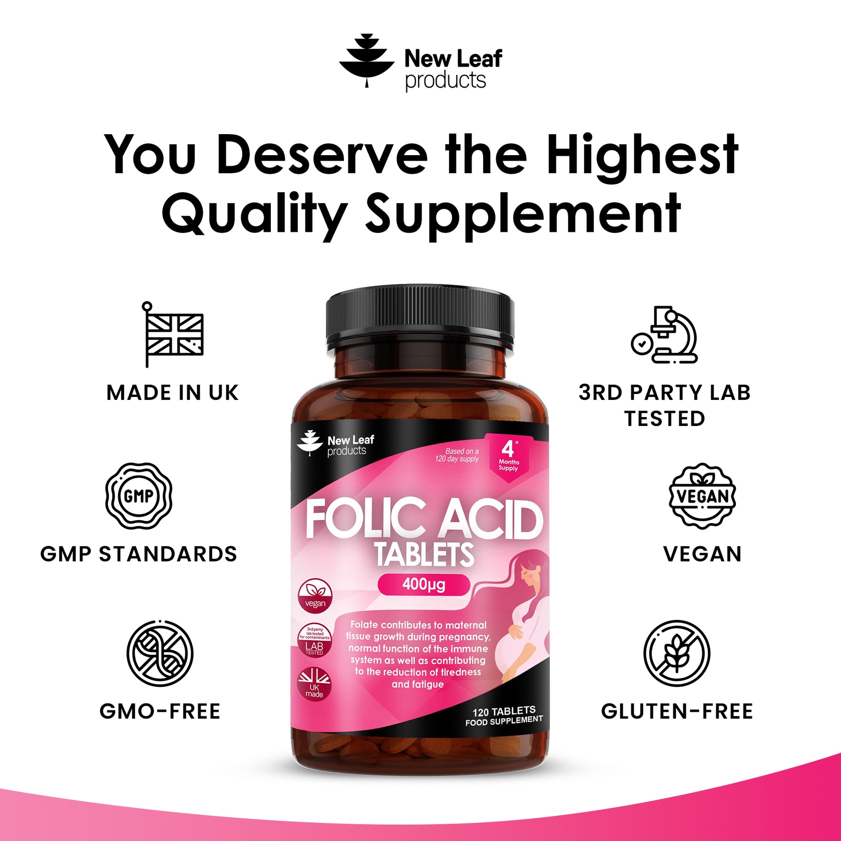Folic Acid Prenatal Vitamins | New Leaf Supplements – New Leaf Products