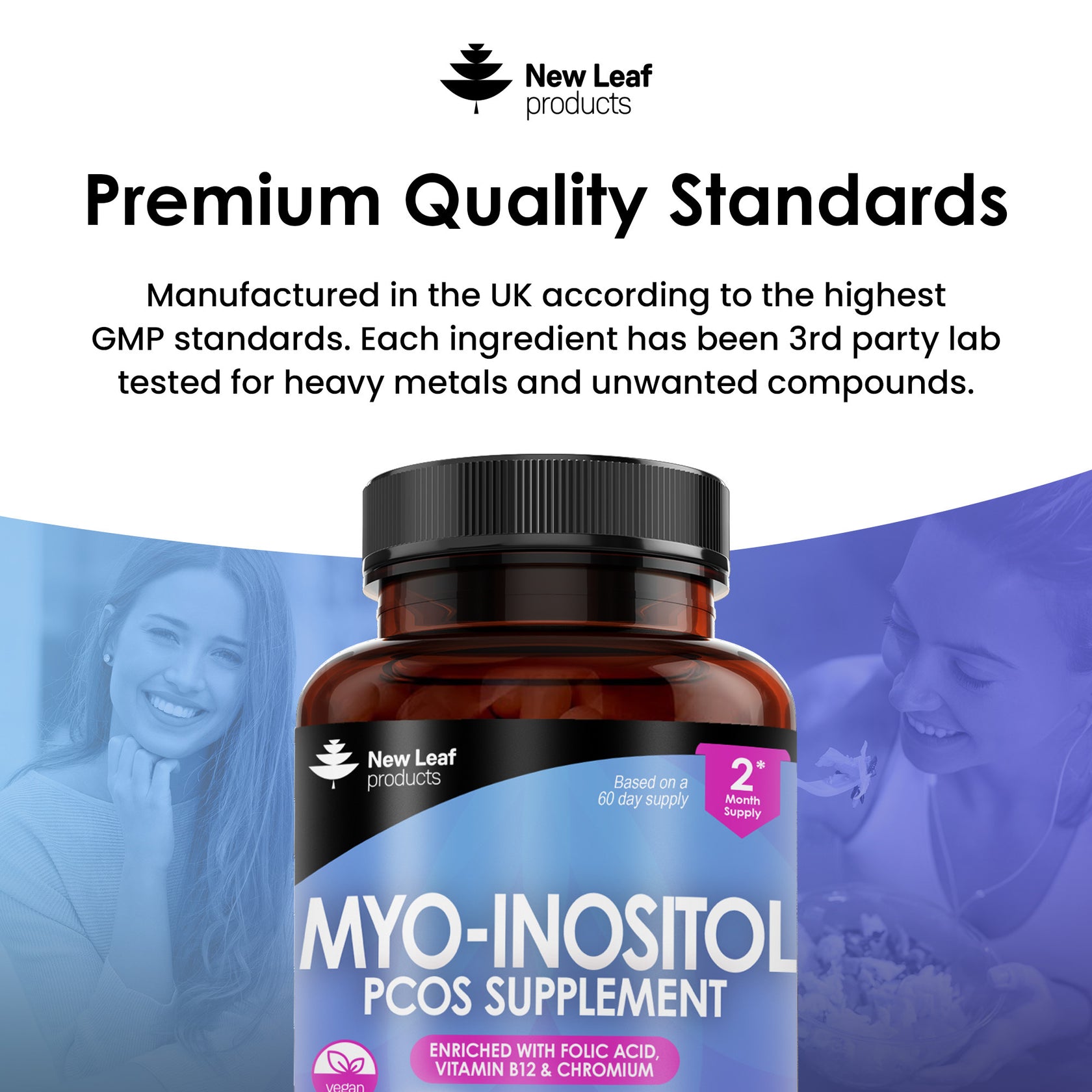 Myo-Inositol PCOS Supplement - 120 (Myo) Inositol Capsules Enriched wi ...